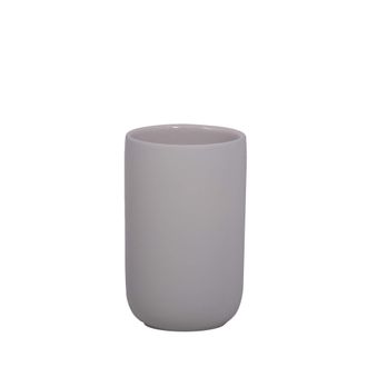 houseproud Combo Zahnputzbecher hellgrau aus beschichteter Keramik