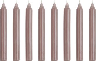 CMD Stab Kerzen 8er Set in rustikalem Design. Farbe ALTROSA RUSTIKAL. Zeitloses Design, 2,2 cm Durchmesser, Höhe 18 cm, ca. 8 Stunden Brennzeit, Hoher Nei