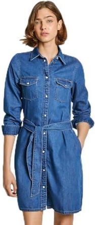 Pepe Jeans London Regular Dress Pl953581 Robe, Bleu (Denim-HT8), XS Femme