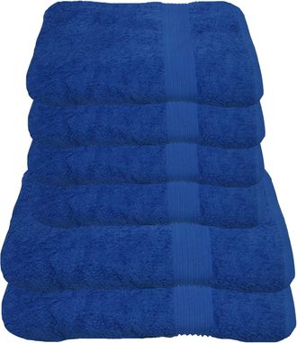 Julie Julsen 6 TLG Handtuchset 2 Badet&uuml;cher 4 Handt&uuml;che Chemikalien-Frei 600g/m&sup2; Royalblau 100% Baumwolle - Oeko TEX Std 100 Zertifizierung - Weich und Saugstark -