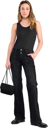 Le Temps Des Cerises Flare Jeans, Schwarz, Nr. 1, Schwarz, 23W