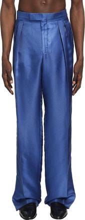 Tom Ford Silk Hopsack Pleated Trousers