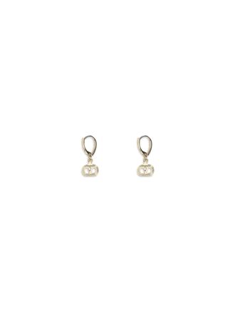 Valentino Garavani Womens Ovalette Earrings Metal And Swarovski Crystals Oro-Crystal Oro/crystal