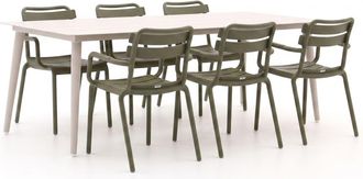 Forza Furniture Forza Vico/Sora 145 cm Gartenm&ouml;bel-Set 7-teilig stapelbar