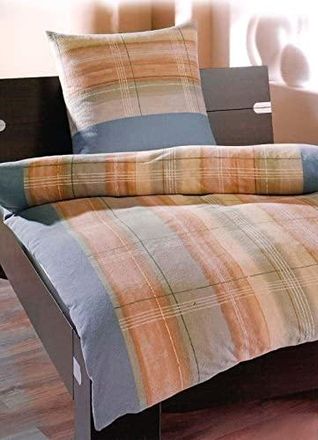 Dyckhoff 3063872200 Weichfrottier-Bettwäsche Corinna 80 x 80 cm und 155 x 220 cm, beige