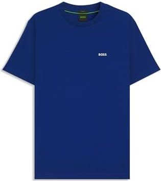 BOSS Hommes Tee in T-Shirt en Coton Stretch avec Logo Contrastant