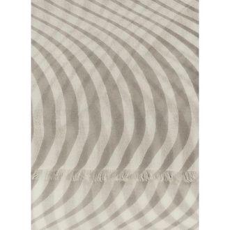 Au Printemps Paris Wolldruck gedruckter Schal - grau