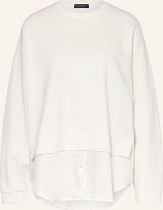 Elena Miro Elena Miro Sweatshirt Im Materialmix weiss