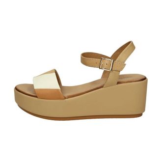 Inuovo Keilabsatz Sandalen aus Leder - - Shoes - Damen - Beige - 38 EU