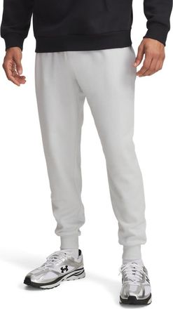 Under Armour Rival Fleece-Jogginghose f&uuml;r Herren, Grau / Wei&szlig;, Mittel
