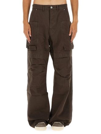 Rick Owens Cotton Cargo Pants - Brown