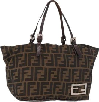Fendi Pre-owned Sac &agrave; main en toile Zucca - Femme - Pre-owned - Brun - Taille: ONE Size