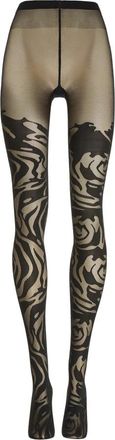Wolford Florale Strumpfhose - - Underwear - Damen - Schwarzk - XS