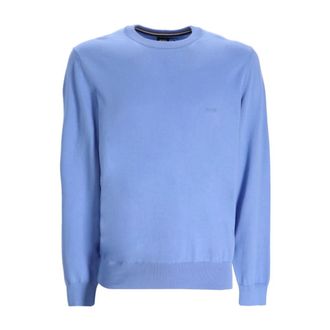 HUGO BOSS Homme, Pulls, Bleu, Taille: 2XL Pull Col Rond Essentiel Rayures Bleues