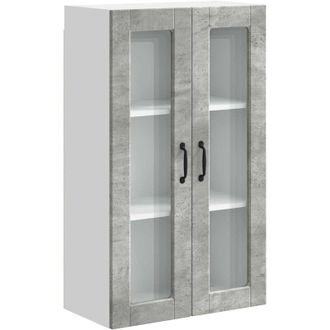 vidaXL vidaXL Armoire de cuisine avec &eacute;tag&egrave;re Gris b&eacute;ton 60 x 31 x 100 cm