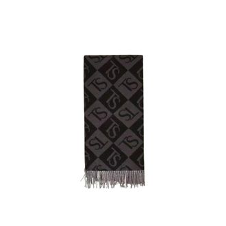 Twinset Stola jacquard con logo lettering - - Accessories - Damen - Grau - ONE SIZE