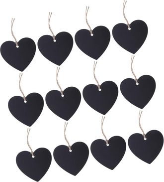 Lurrose 40 St&uuml;ck Teiliges Holzherzen Anh&auml;nger mit Vorgelochtem Band Beidseitig Beschreibbare Holzlabels f&uuml;r Schmuck Basteln Dekoration und Preisauszeichnung L