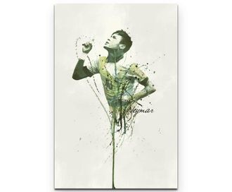 Paul Sinus Art Neymar Brasil 90x60cm auf Leinwand gespannt fertig zum aufhängen