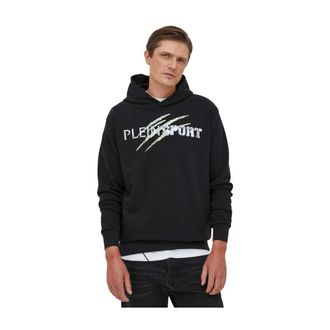 Plein Sport SweaT-shirt &agrave; capuche Chrome Scratch Edition - Homme - Sport - Noir - Taille: 2XL