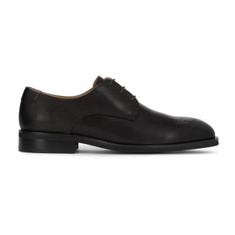 Kazar Leder Derby mit Brogue-Lochmuster-Verzierung - - Shoes - Herren - Schwarzk - 45 EU