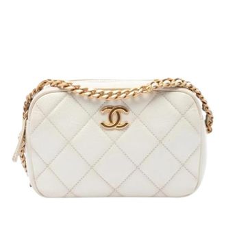 Chanel Pre-owned Quilted Caviar Camera Bag - - Pre-owned - Damen - Wei&szlig; - ONE SIZE