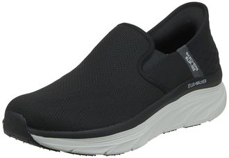 Skechers Herren Dlux Walker Orford Slip-in Penny Loafer, Schwarz/Schwarz, 47.5 EU X-Weit