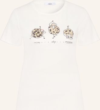 Zaida Za&iacute;da T-Shirt Mit Schmucksteinen beige