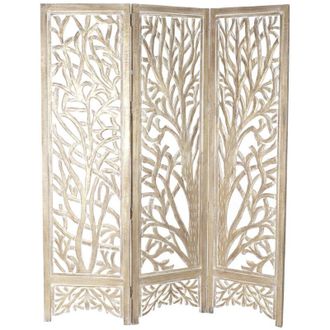 DKD Home Decor Dkd Home Decor - Paravent Mangue 153X2,5X182 Arbre D&eacute;capage Naturel