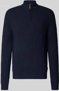 Fynch-Hatton Slim Fit Strickpullover aus Baumwoll-Woll-Mix