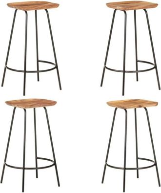 vidaXL Vidaxl - Tabourets de bar lot de 4 bois dacacia solide