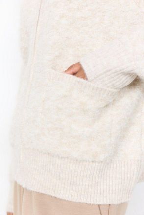 Soyaconcept Strickjacke SC-VENCHE 4 Materialmix, mit Kragen und Rei&szlig;verschluss, Eingrifftaschen