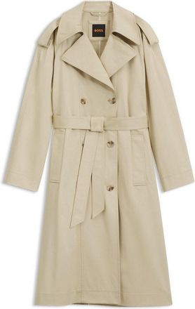 HUGO BOSS Trenchcoat Carelli Premium Damenmode mit wasserabweisendem Finish, Relaxed Fit