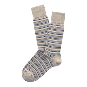 Marcoliani Chaussettes Torino &agrave; rayures - Homme - Sous-v&ecirc;tements - Beige - Taille: ONE Size
