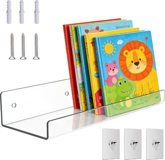 Generic Acryl Schwebende Wandregale - Hell F&uuml;r Sammlungen - Badezimmer Makeup Regale,F&uuml;r Wohnzimmer Schlafzimmer B&uuml;ro Badezimmer K&uuml;che Haus Kollektionen