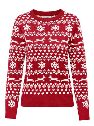 Only Bestseller A/S ONLXMAS Snowflake LS O-Neck KNT