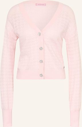 Guess Strickjacke Nina Mit Schmucksteinen rosa