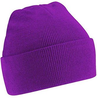 Beechfield Bonnet tricoté - Adulte Unisexe (Taille Unique) (Prune)