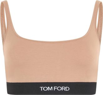 Tom Ford Femme, Tops, Beige, Taille: 38 FR Bralette en tissu &eacute;lastique