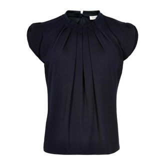 In Front Marinebluse mit R&uuml;schen-Details - - Blouses & Shirts - Damen - Blau - 2XL