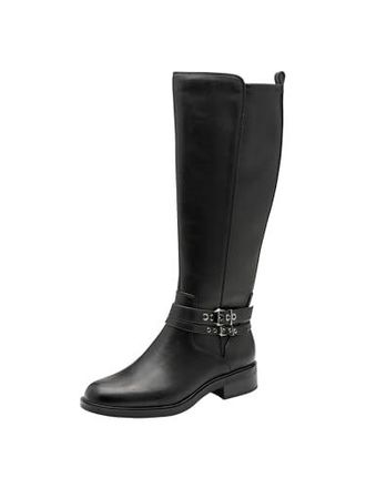 Tamaris Femme Damen Long Boot Flat 1-25612-45 Botte Haute Jusquau Genou, Noir, 40 EU