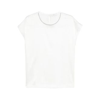 PANICALE Beaded Silk Top - - Blouses & Shirts - Damen - Wei&szlig; - L