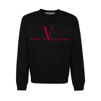Valentino Garavani Baumwoll-Sweatshirt mit Rundhalsausschnitt - - Sweatshirts & Hoodies - Herren - Schwarzk - M