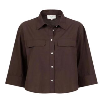 &Acirc;m&egrave; Odile Cropped Shirt - - Blouses & Shirts - Damen - Braun - S