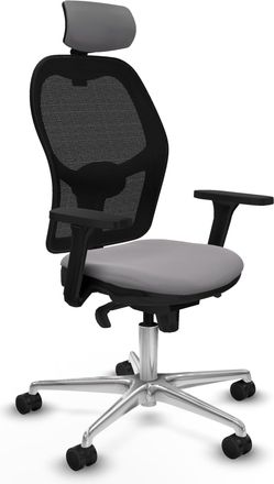 Piqueras y Crespo Schreibtischstuhl aus PC mit 3D-Armlehnen, h&ouml;henverstellbarer Lendenwirbelst&uuml;tze und h&ouml;henverstellbarem Kopfteil und Neigungsverstellung, ausgestattet