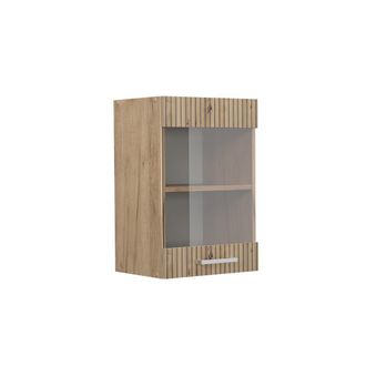 Vicco K&uuml;chenglasschrank R-Line, Glash&auml;ngeschrank, Artisan-Eiche/Goldkraft Eiche, 40 cm