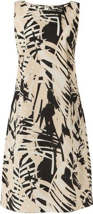 Comma Minikleid Kleid Gemustertes Baumwollkleid im Relaxed Fit