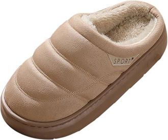 Generic Pantoufles en coton &eacute;pais pour homme et femme - Printemps automne et hiver - Int&eacute;rieur - Doux - Non silencieux - Chaud - Bout envelopp&eacute; - Couple - M&ecirc;m