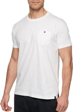 Indicode Herren INJon T-Shirt mit Brusttasche aus 100% Baumwolle | Herrenshirt Sommershirt M&auml;nner Offwhite, XXL