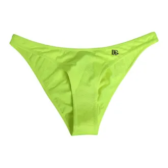 Dolce & Gabbana Neon Green DG Logo Bikini Bottoms - - Swimwear - Damen - Gr&uuml;n - XL