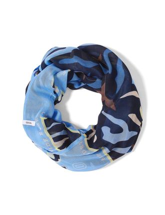 Cecil Gemusterter Loop Schal universal blue A
